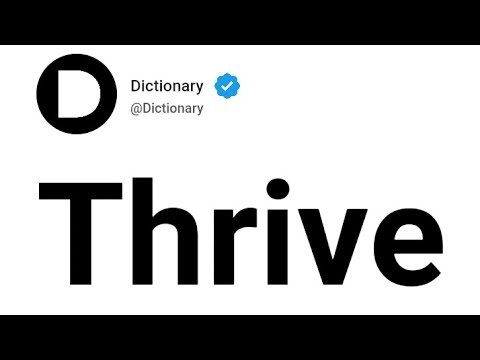 Thrive Meaning In English - YouTube