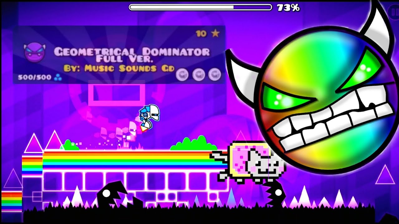 GEOMETRICAL DOMINATOR FULL VERSIÓN!! 100%// GEOMETRY DASH - YouTube