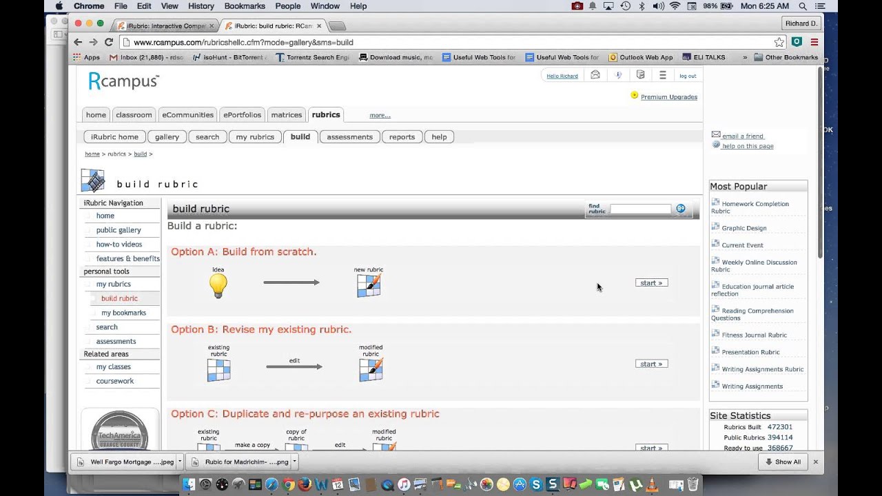 How to use iRubric, a free rubric-making web tool, for Judaic ...