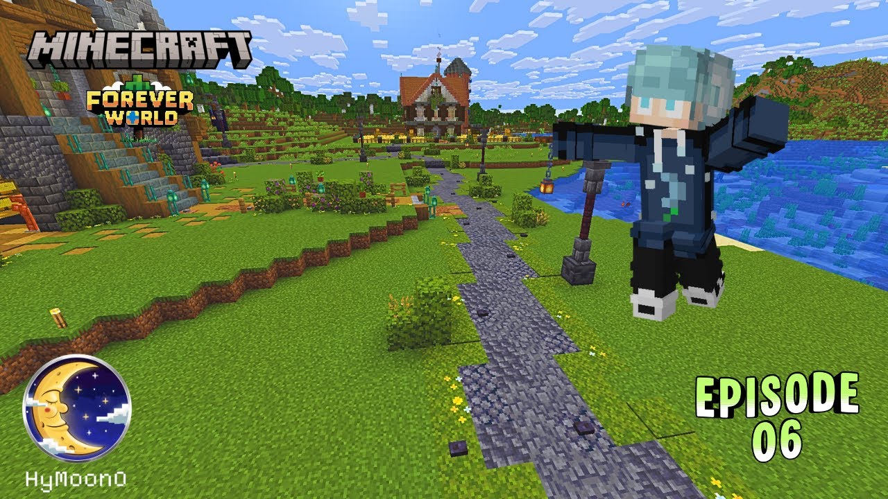Minecraft Forever World Episode 06 | Building the Coolest Pathway ...