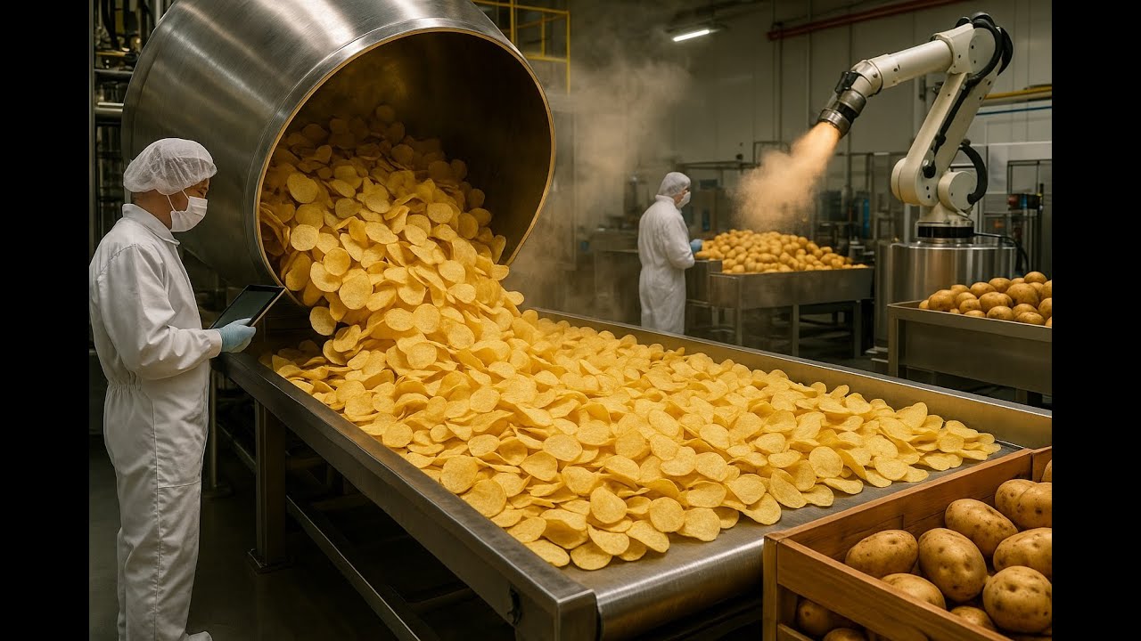Inside the Potato Chips MEGA Factory: How “Lays Style” Crisps Are ...