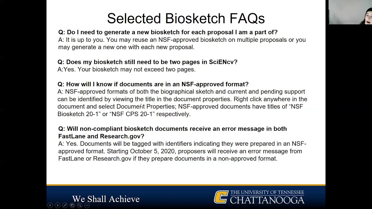 NSF 20 1 Biosketches and CNP forms - YouTube