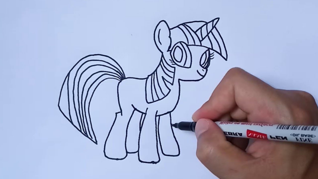 How to Draw My Little Pony MLP Easy Drawing Step by Step Sketch ...