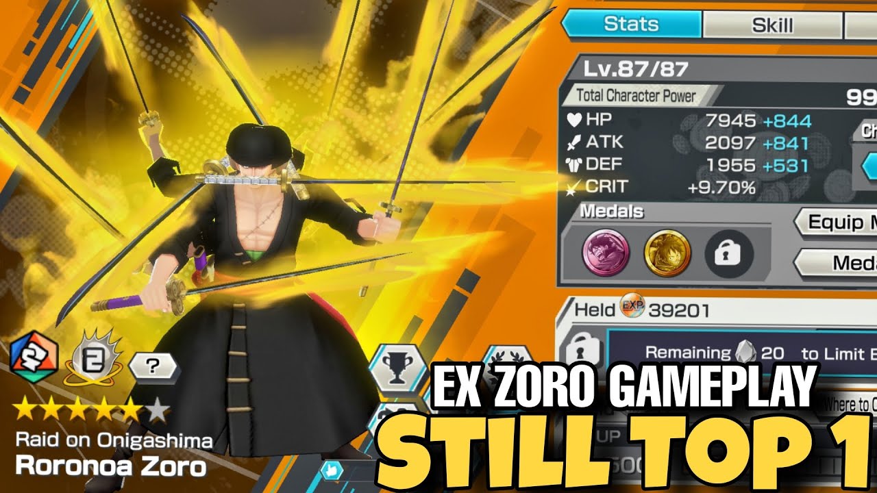 EX ZORO GAMEPLAY HINDI OPBR || ONE PIECE BOUNTY RUSH HINDI GAMEPLAY ...