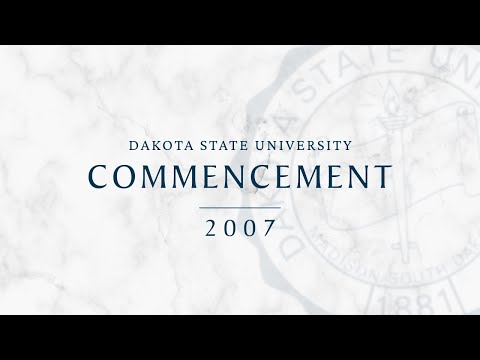 Dakota State University Graduation Fall 2007 - YouTube