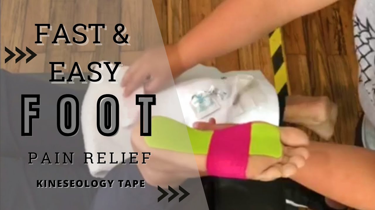 Foot Pain Relief l How to Apply Kinesiology Tape for Plantar Fasciitis ...