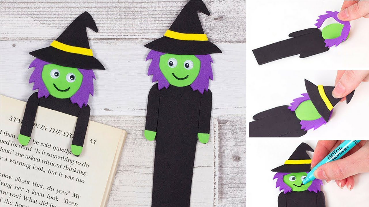 How To Make Witch Bookmarks - YouTube