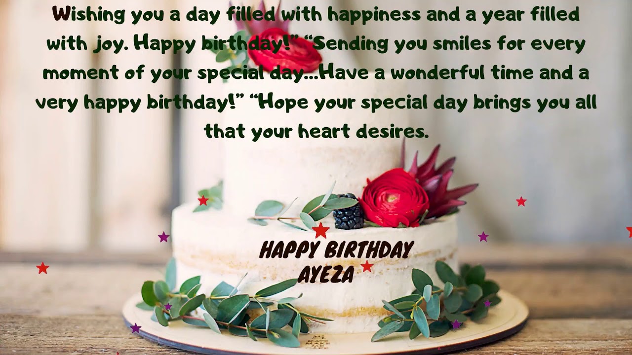Happy Birthday Ayeza, Happy Birthday Ayeza Status Song - YouTube