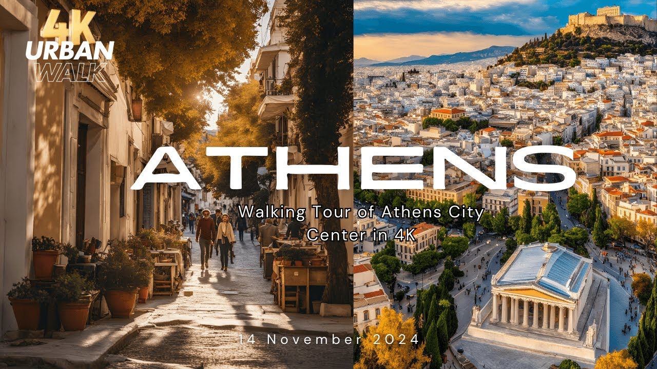 Walking Tour of Athens City Center in 4K - Explore Monastiraki ...