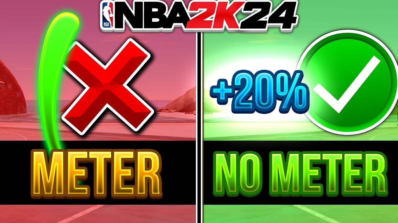 NBA 2K24 Shot Meter On vs Off : Green Window Increase % - YouTube