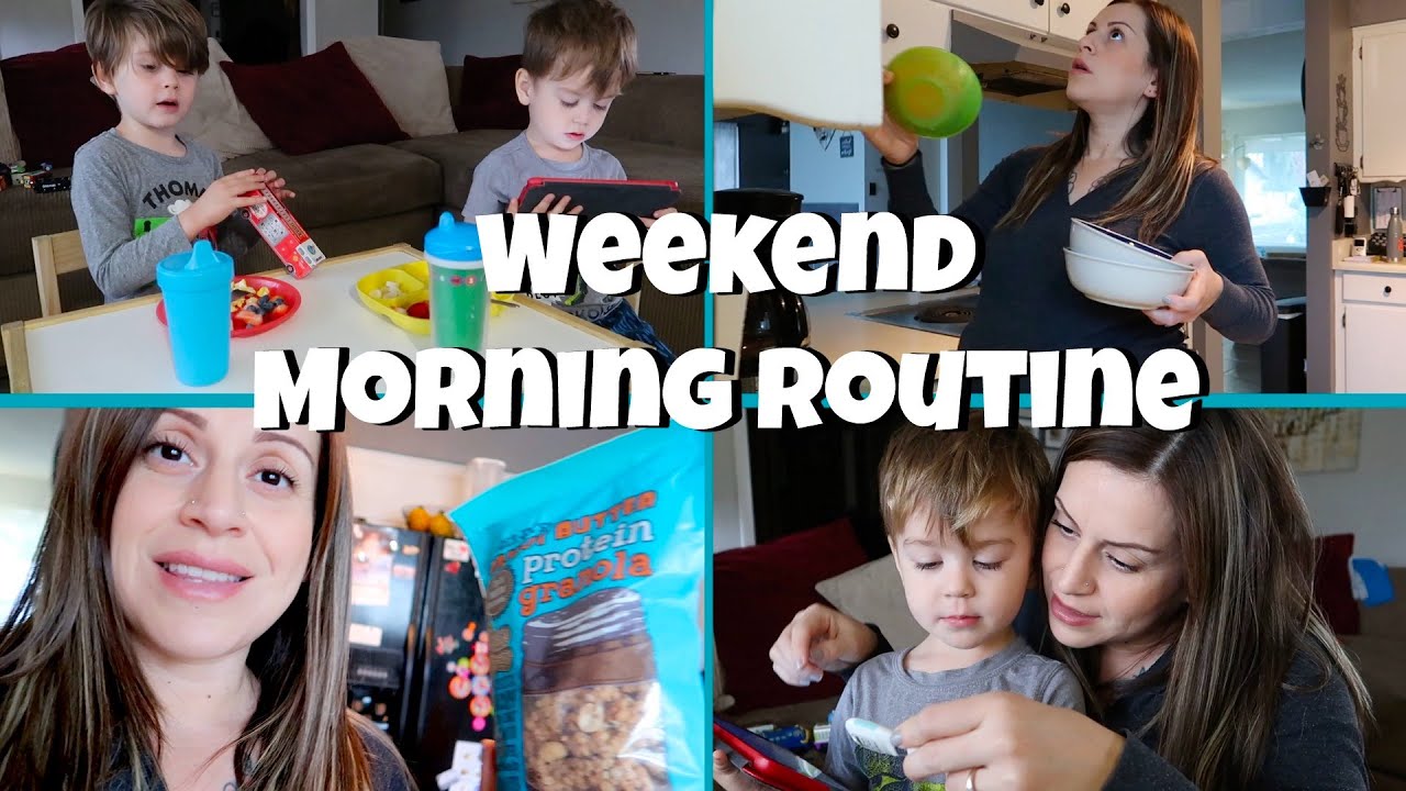 WEEKEND MORNING ROUTINE | Family of Four (+baby on the way!) - YouTube