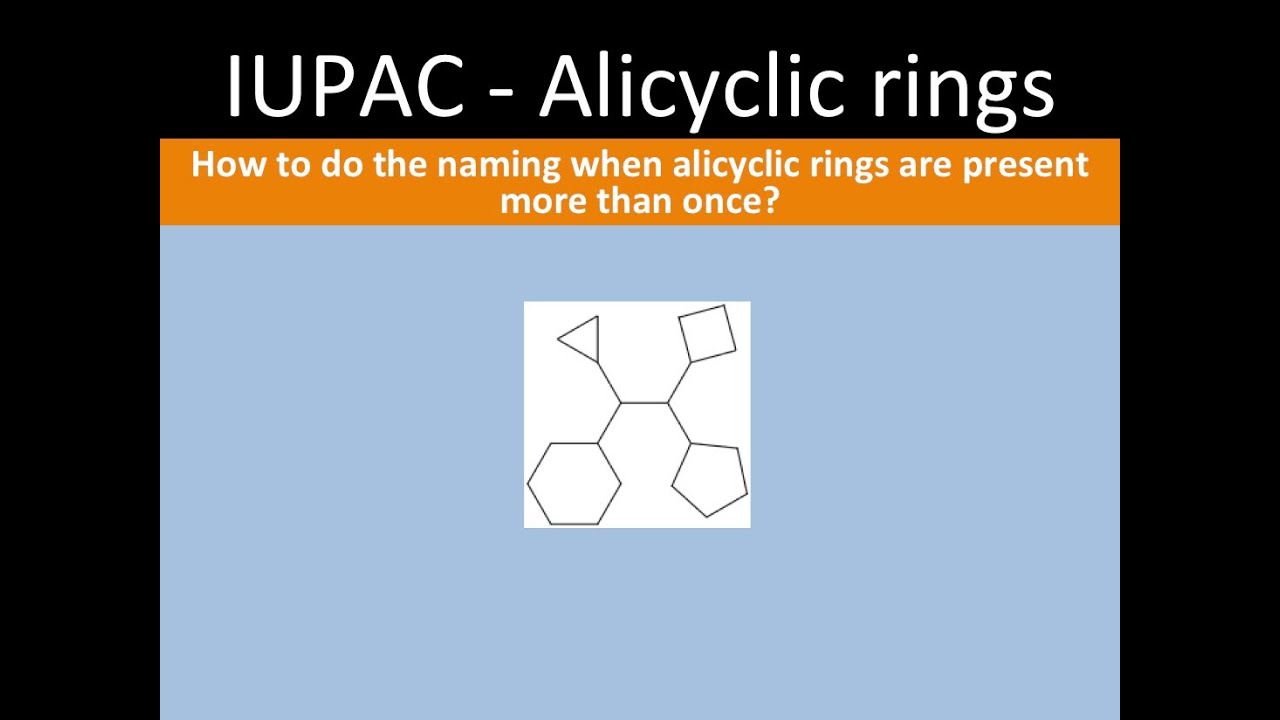 IUPAC naming when a molecule contains more than one alicyclic ring ...
