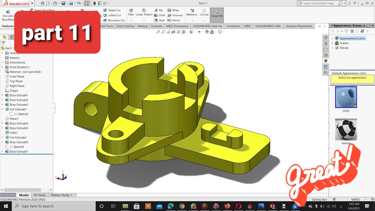 Solidworks Toutorial part (11) - YouTube