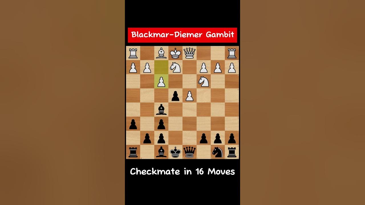 Blackmar Diemer Gambit #chess - YouTube