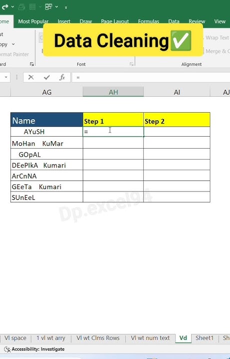 Data Cleaning Exceltech Excelshortcuts Excelgyan Exceltips Excel Exceltricks Youtube