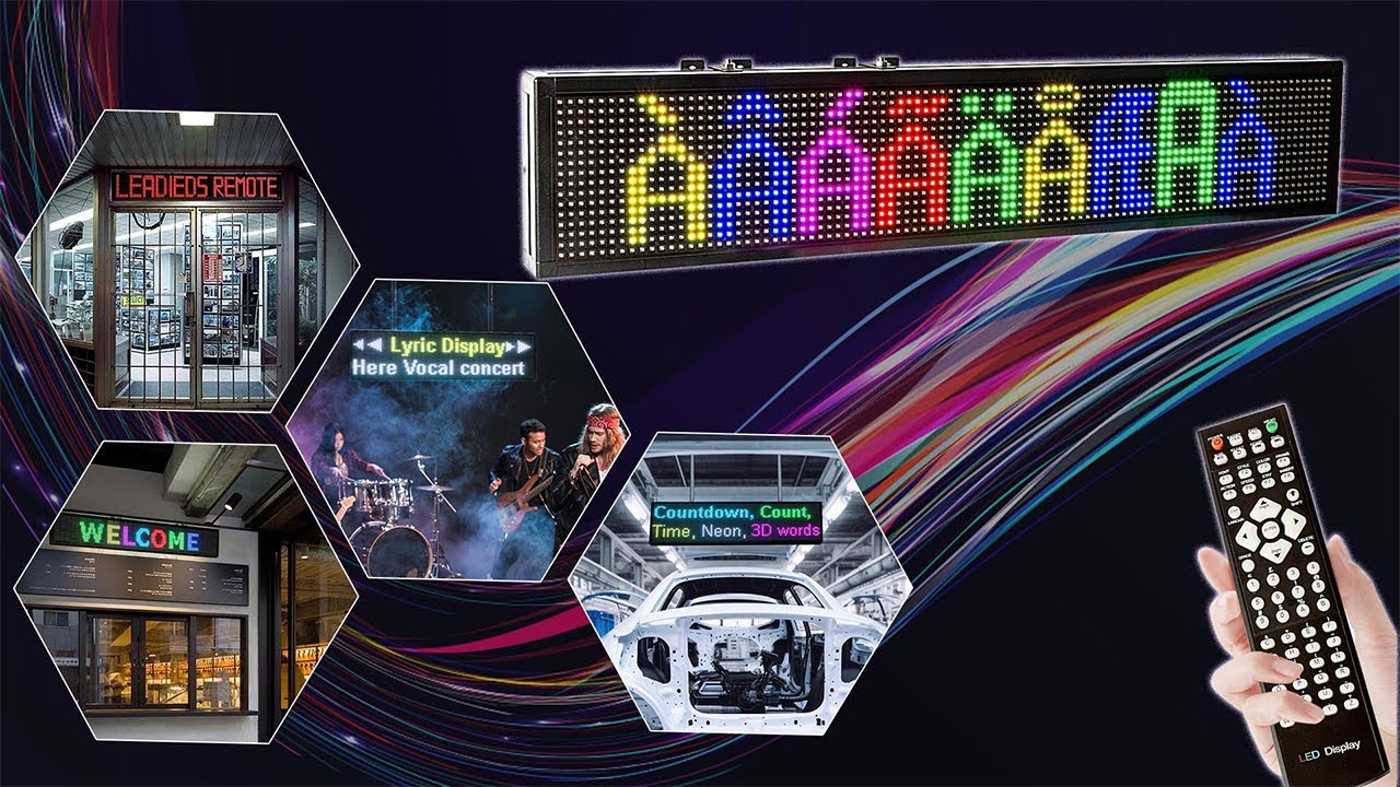 Remote Control Led Sign Board Color Message Board Animation Open Sign ...