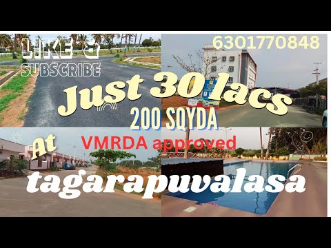 JUST 30 Lacs 200sq yards Open Plots at Tagarapuvalasa - YouTube