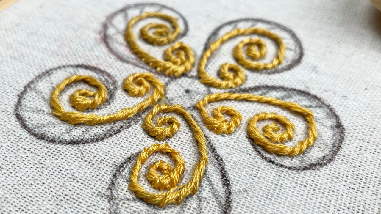 How Braid Stitch Help Stem Stitch Design Gorgeous Flower Embroidery ...