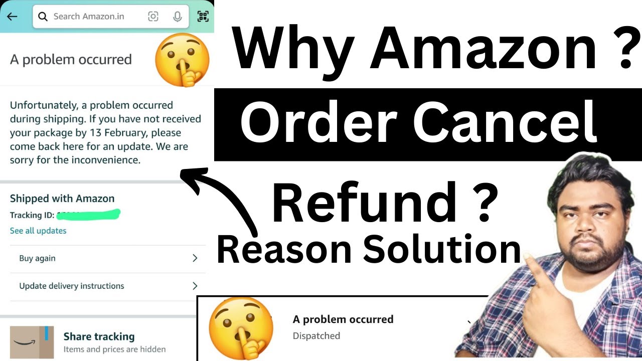 Amazon order cancel - Problem occurred on Amazon - Amazon order cancel - YouTube