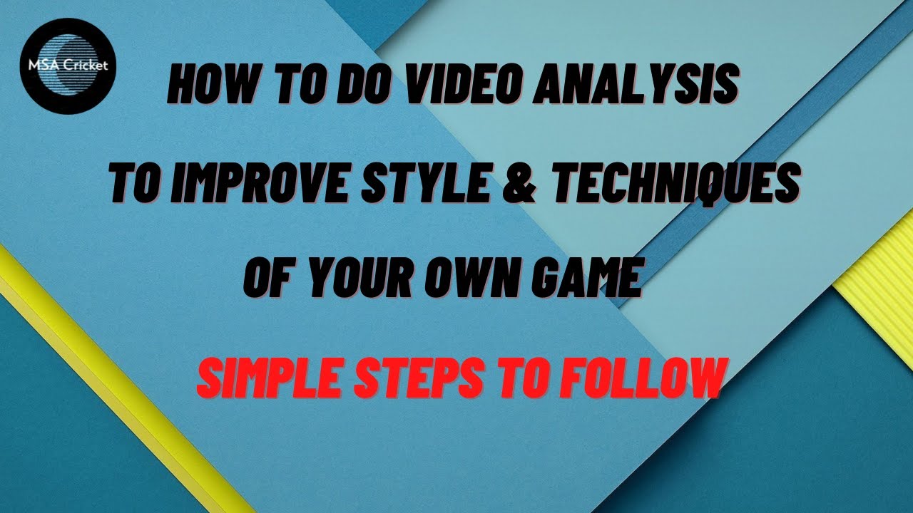 How to do video analysis | cricket - YouTube