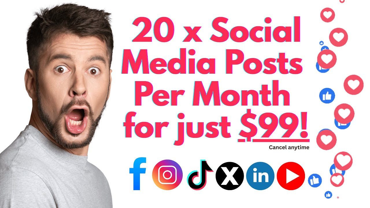 How to Get 20 Social Media Posts per month for Just $99! - YouTube