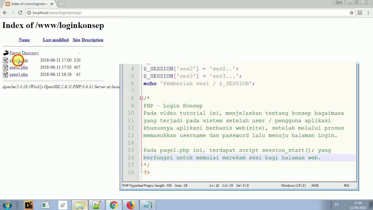 PHP Konsep Dasar Login SESSION - YouTube