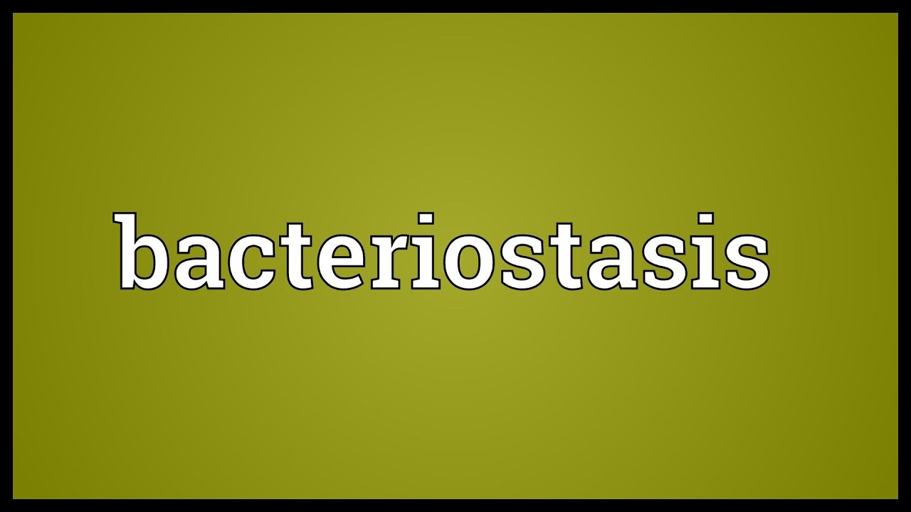 Bacteriostasis Meaning - YouTube