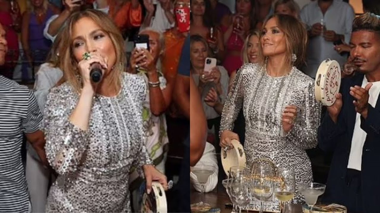 Jennifer Lopez Singing At The Famous Taverna Anema E Core In Capri ...