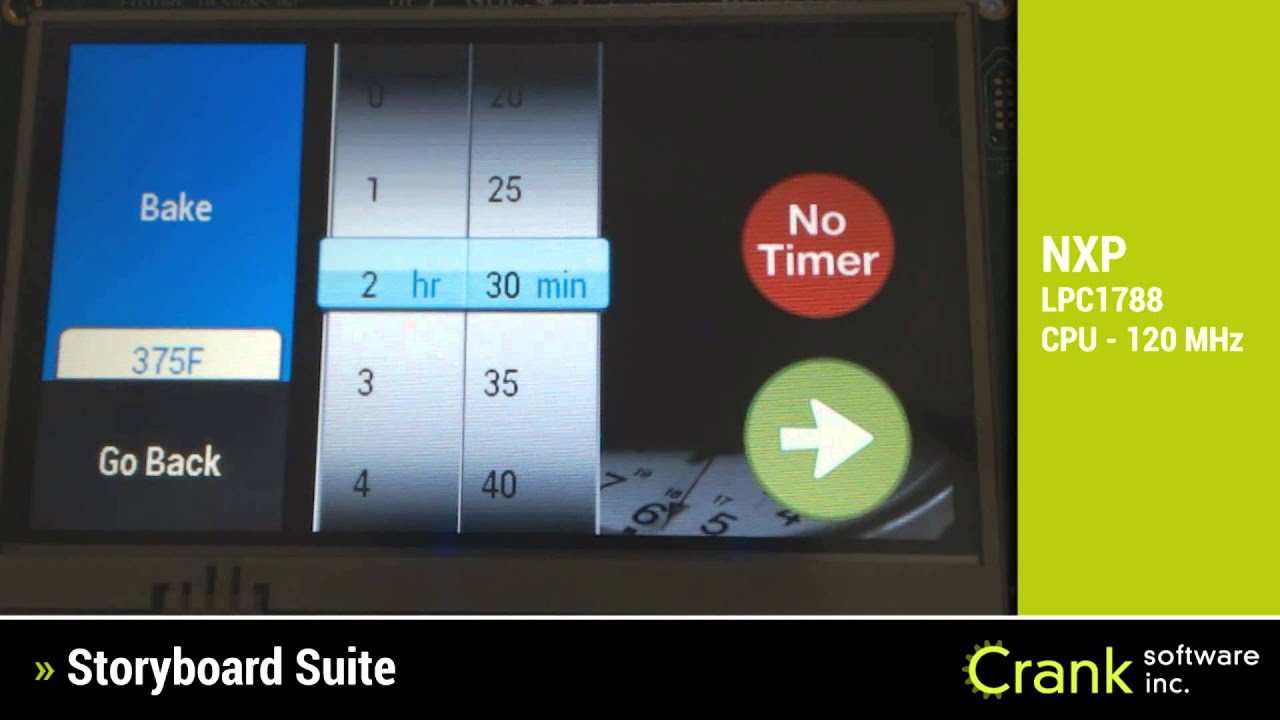 NXP LPC1788 CPU 120 MHz and Storyboard | Crank Software Embedded GUI ...