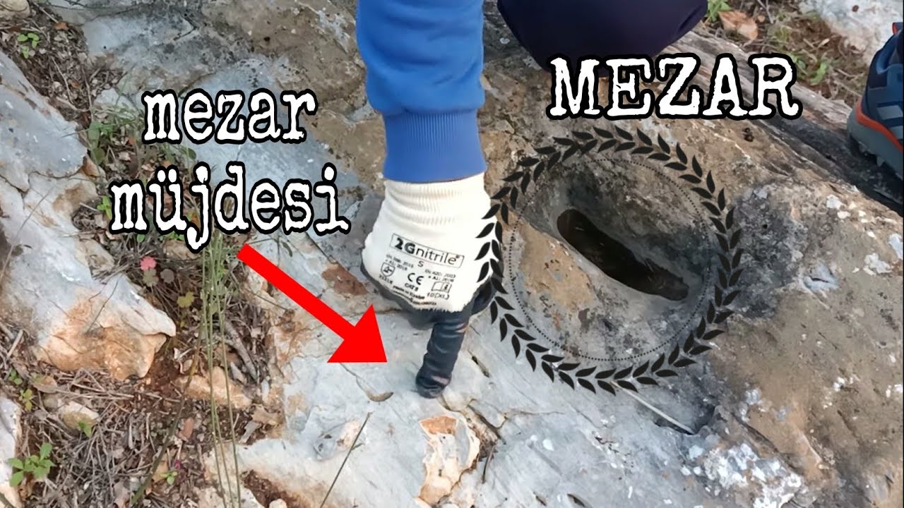 Kaya mezarı buldum. Girisi nerede olur define çubukları ile kaya mezar ...