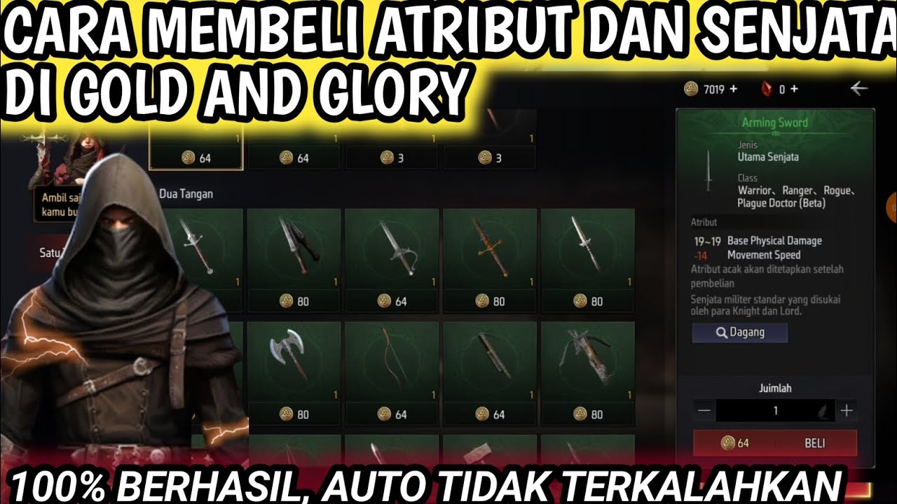Cara Membeli Atribut Dan Senjata Di Gold And Glory || Cara Beli Asesoris Dan Senjata Gold And ...