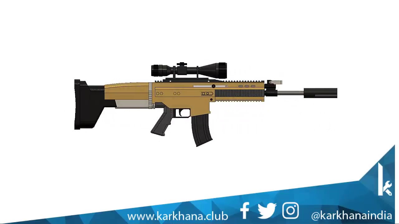 PUBG | SCAR L Assault Rifle 3D in Fusion 360 Video | Assembly | 3D ...