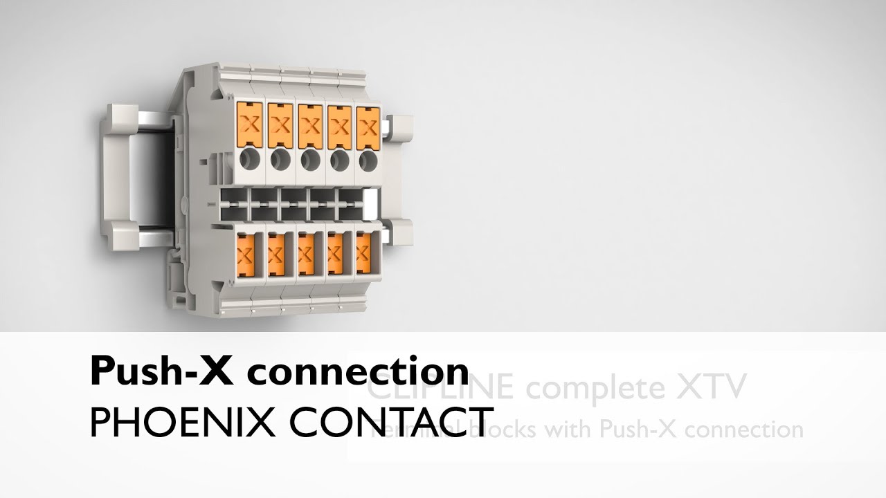 Push-X connection for terminal blocks - YouTube