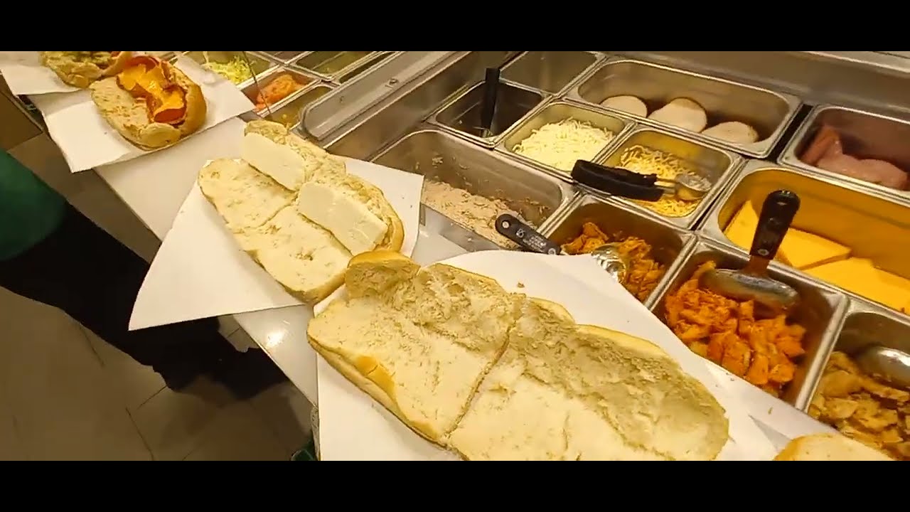 No sauce No vegitables Sandwich platter | Working In Subway store ...