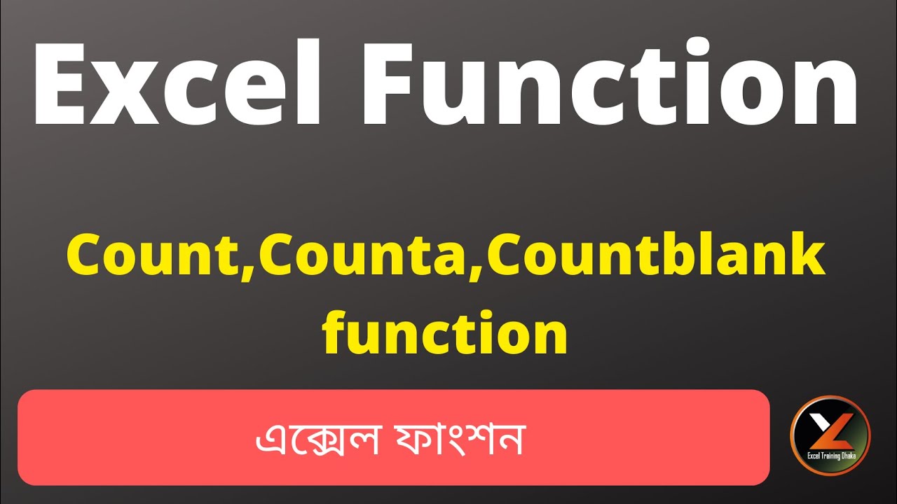 Excel count, counta, countblank function in Power BI bangla - YouTube