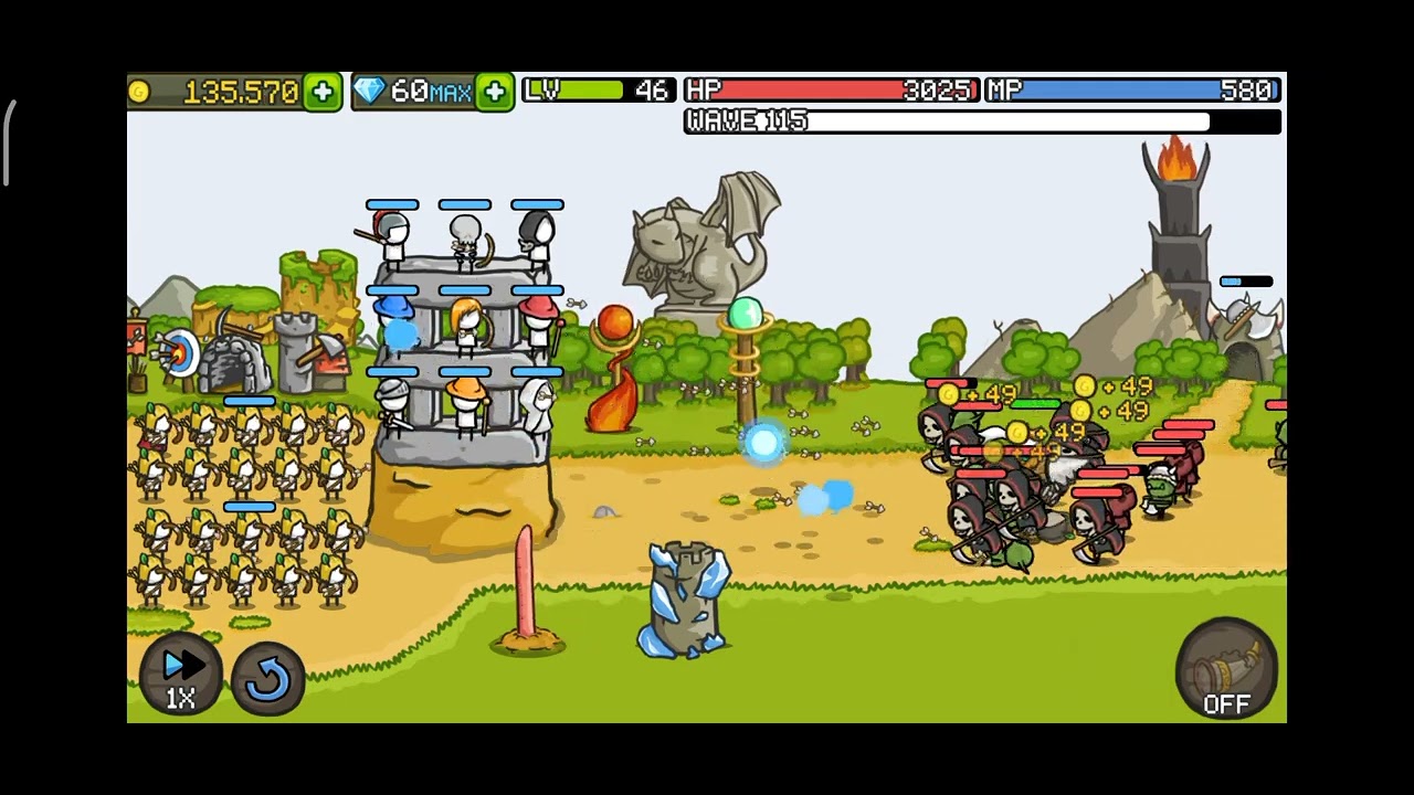 Grow Castle - Tower Defense Level 46 2 - YouTube