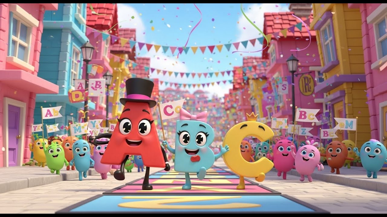 ABC Parade in Alphabet Town 🎉🔡 | Learn ABC for Kids | Fun Alphabet ...