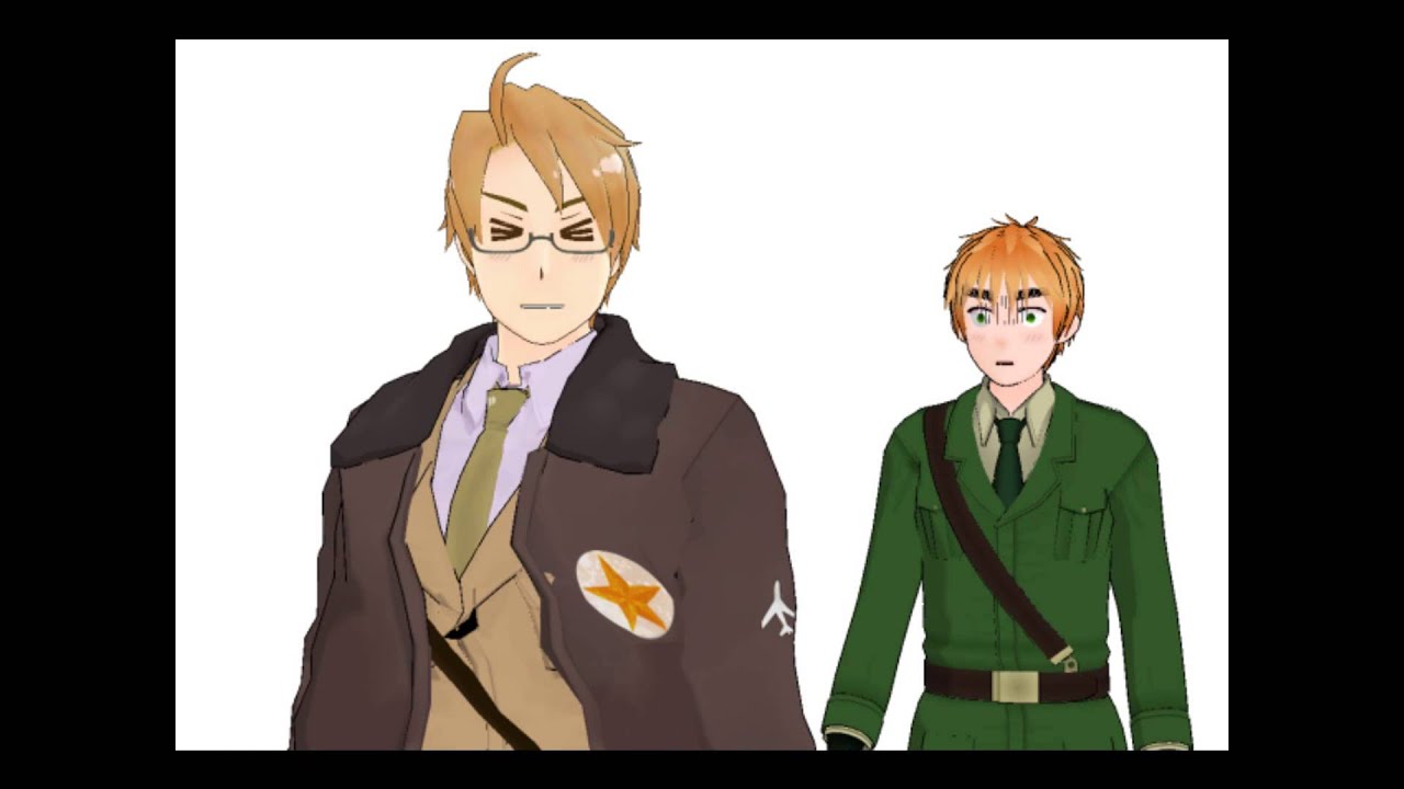 MMD Hetalia pewdiepie dance [America & England] - YouTube