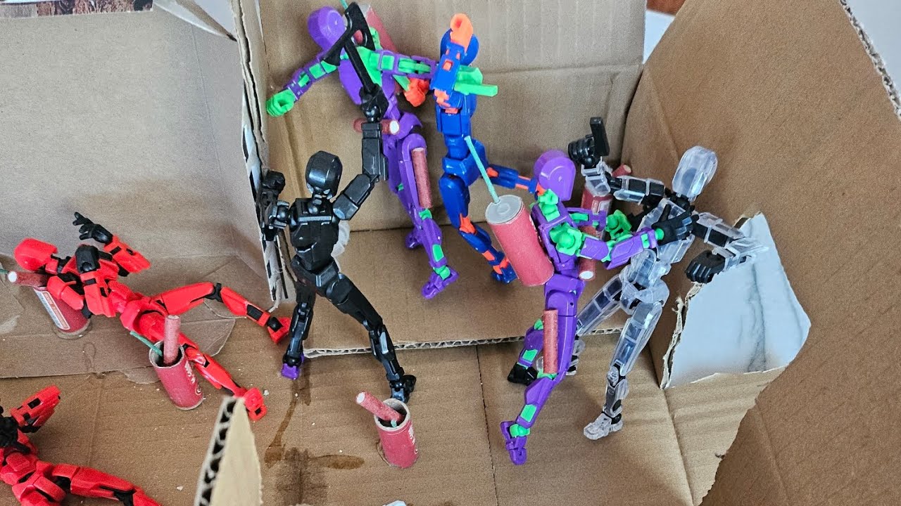 Exploding action figures slow motion! - YouTube