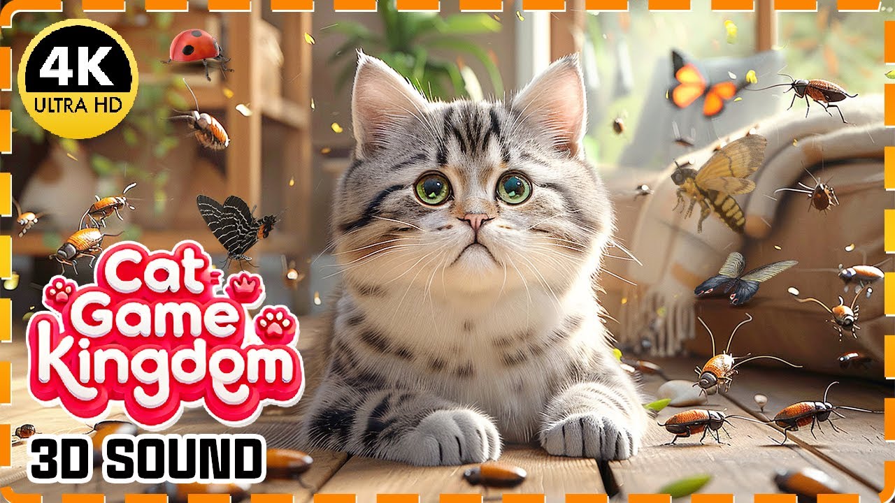 Game For Cats Rope Loves | Entertainment Cat Videos For Cats to Watch 🐱 ...