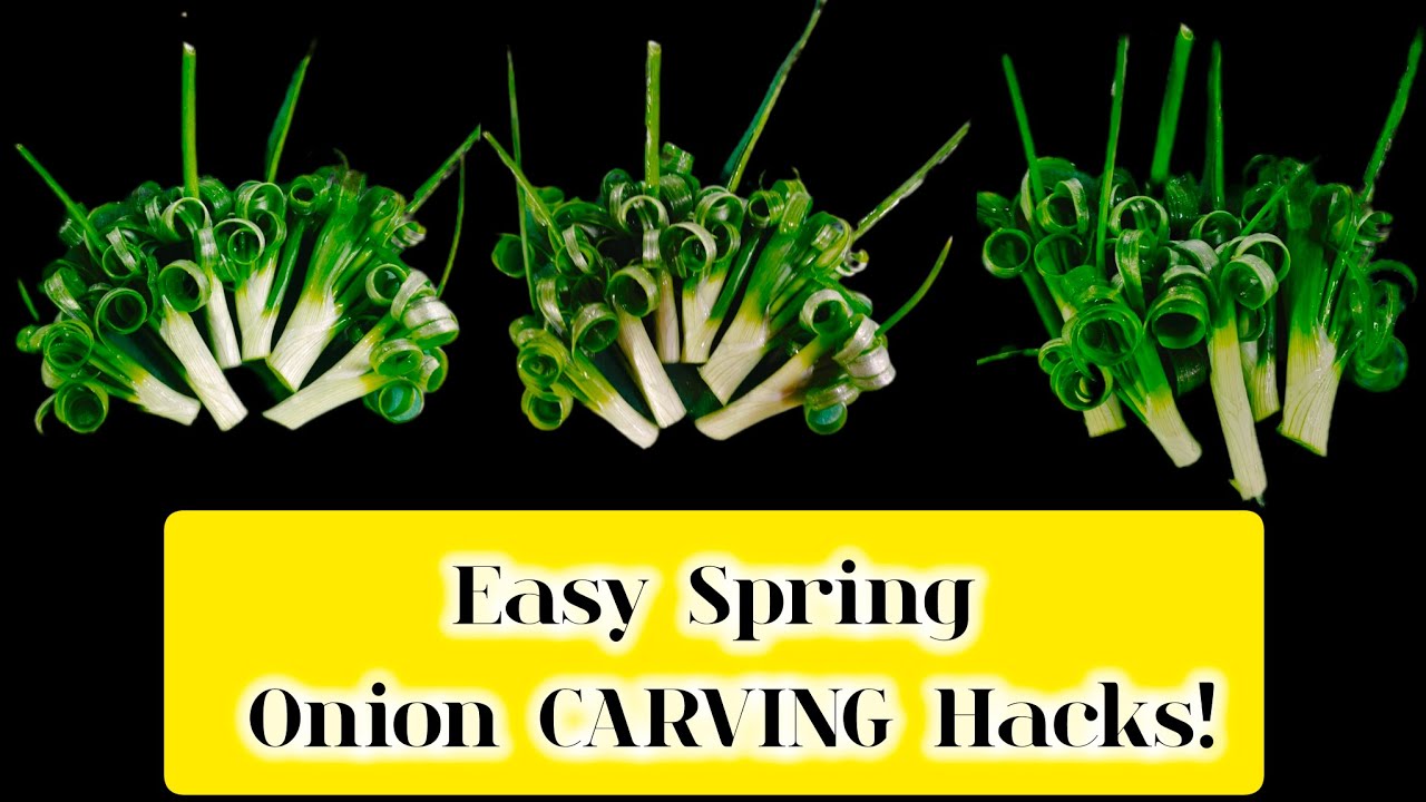 Easy Spring Onion CARVING Hacks!@MRTechSupport786 @fruitdecoration4295 ...