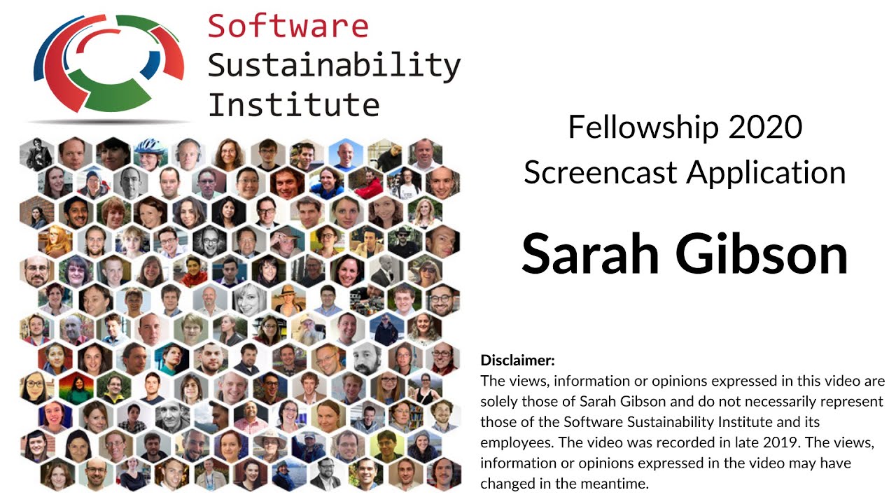 Fellowship 2020 Screencast: Sarah Gibson - YouTube