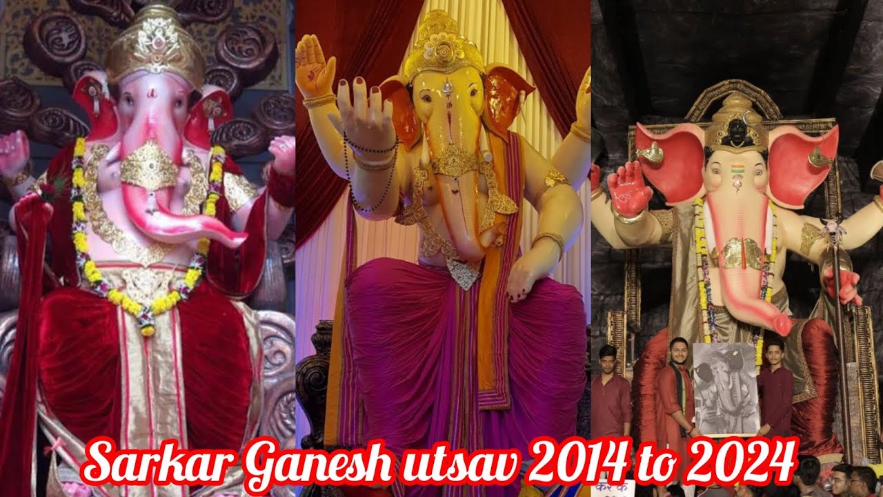 Sarkar Ganesh utsav surat evolution 2014 to 2024 #video #viral #ganpati ...