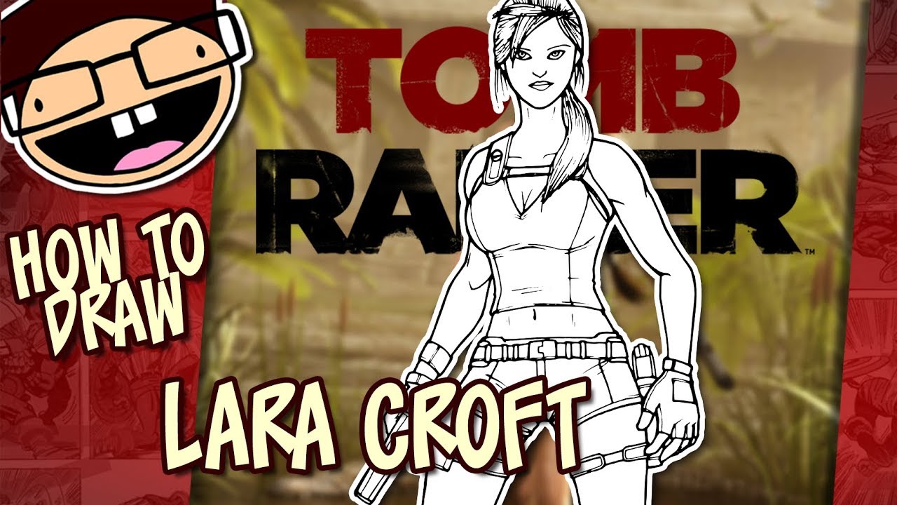 How to Draw LARA CROFT (Tomb Raider) | Narrated Easy Step-by-Step ...