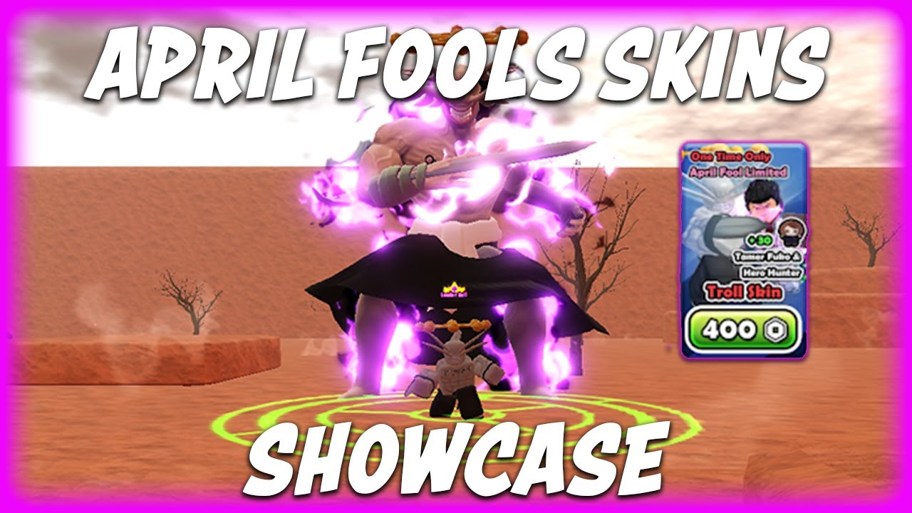 New *LIMITED* APRIL FOOLS' Skins Showcase in Anime World Tower Defense ...
