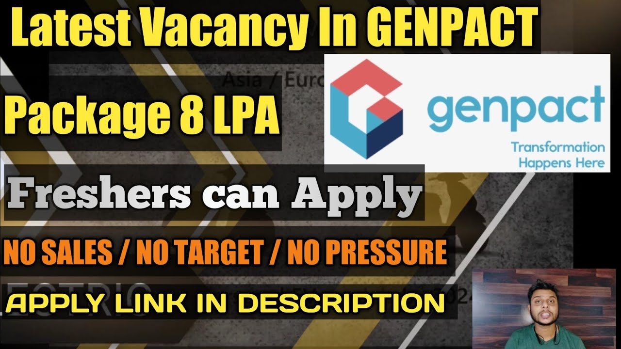 Genpact Latest Job September 2022 | Package 8 Lakh | Freshers can Apply ...