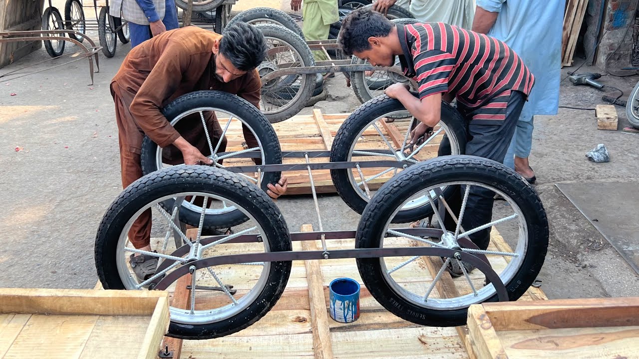 Making a Wooden Hand Cart || How to Make Hand Cart || Building The Hand ...