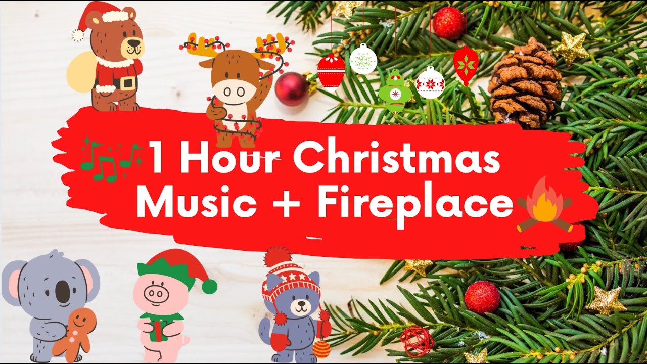 1 Hour Christmas Music + Fireplace | Merry Christmas and Happy Holidays ...