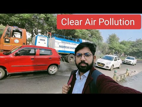 Heavy pollution in NCR / clear by water spray - YouTube