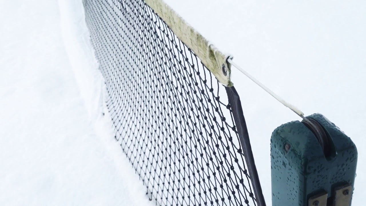 The cool courts covered in snow tennis courts in the village near Welsh ...